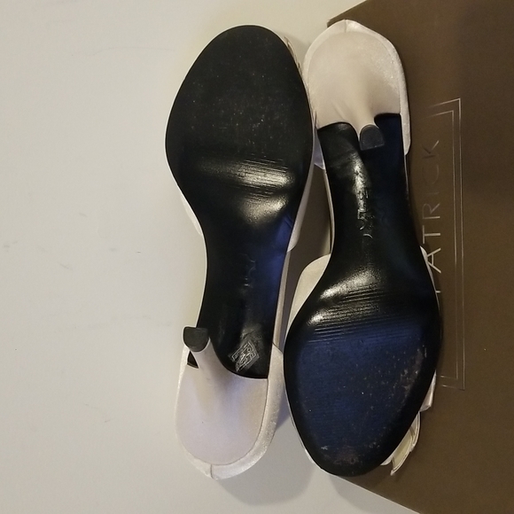 M. Patrick | Shoes | M Patrick Satin Champagne Peep Toe Heels | Poshmark